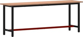 Pracovní stůl 220 x 55 x 81,5 cm masivní bukové dřevo a kov 3188908