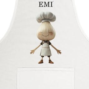Kuchyňská zástěra Garlico EMI, Bílá