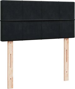 Box spring postel s matrací černá 80 x 200 cm samet 3287592