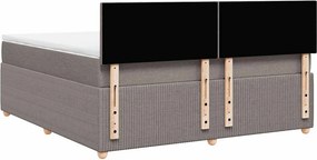 Box spring postel s matrací taupe 180x200 cm textil 3287532