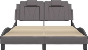 Rám postele Viana bez matrace šedý 120x200 cm umělá kůže 3208085