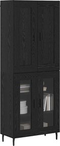 Vysoký bufet 2 ks Černý dub 69,5 x 34 x 180 cm Kompozitní dřevo 3403188