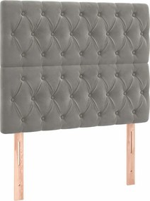 Box spring postel s matrací světle šedá 90x190 cm samet 3129363