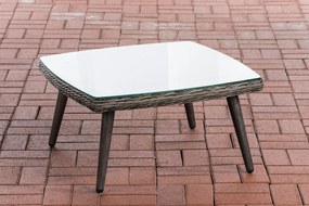 Stůl Ameland kulatý ratan 35 cm – šedá-meliert
