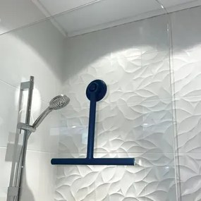 Spirella TIM sprchová stěrka s přísavkou tmavě modrá / plast / 22 cm