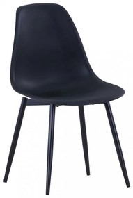 Jídelní židle 6 ks plast / kov Dekorhome Žlutá