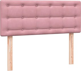 Box spring postel s matrací růžová 120x220 cm samet 3316640