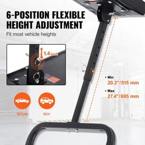Nastavitelné dílenské lehátko pod palubní desku, nosnost 149,7 kg