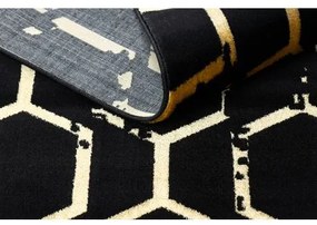 Dywany Luszczow Kusový koberec GLOSS 407C 86 černý / zlato Rozměr koberce: 120 x 170 cm