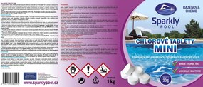 SparklyPool Sparkly POOL Chlorové tablety pomalurozpustné MINI 1 kg