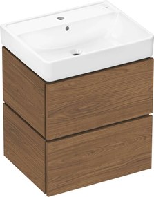 Hansgrohe Xilesa E - Skříňka s umyvadlem, 58x73x48 cm, 2 zásuvky, dub kašmírový 54396550