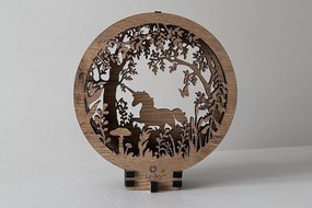 Li-Go "Jednorožec" lampa 20x22cm provedení povrchu: dub světlý