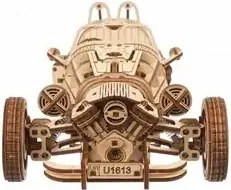 Ugears 3D dřevěné mechanické puzzle Tříkolka UGR-S / od 14 let / 457 d