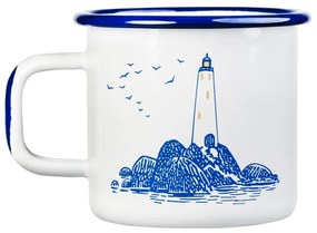 Hrnek Moomin Sailors 0,37l, smalt / bílo-modrý