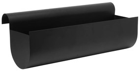Ferm Living Závěsný truhlík na balkon Uma Black Large, černá barva, kov