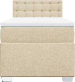 Box spring postel s matrací krémová 80 x 200 cm textil 3285734