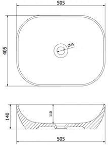 Mexen ROSA umyvadlo, 50x40 cm, bílá, 21095000