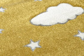 Dywany Łuszczów Dětský kusový koberec Petit Moon with clouds gold Rozměry koberců: 120x170