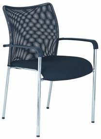 Konferenční židle ALBA TRINITY BLACK27 čalouněná, s područkami