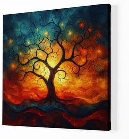 Obraz na plátně - Strom života Slunečné opojení FeelHappy.cz Velikost obrazu: 40 x 40 cm