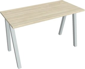 Kancelářský pracovní stůl Hobis UEA 1200, bílá RAL 9016, deskaakát