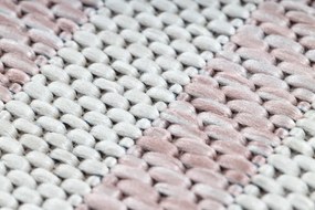 Dywany Łuszczów, Kusový koberec Sion Sisal Labirinth 22376 pink/ecru – na ven i na doma, 80x150, růžová, chodba / předsíň