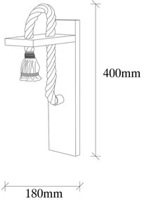 Nástěnné svítidlo EREBOS 1xE27/40W/230V