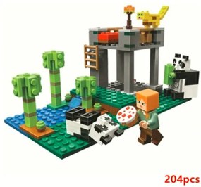 Stavebnice s tématikou Minecraft Varianta: Panda 204 ks