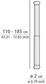 Tyč na sprchový závěs ve stříbrné barvě 110 - 185 cm – Wenko