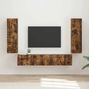 Sestava TV skříněk 4 ks Kouřový dub Kompozitní dřevo 3409038