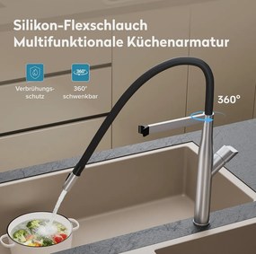 design kuchyňská baterie DOPORRO Turnix - šedá
