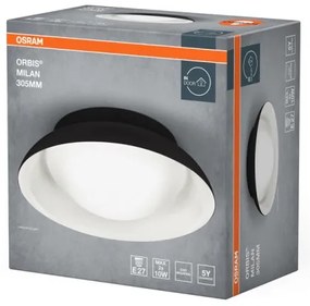 Osram - Stropní svítidlo ORBIS MILAN 2xE27/10W/230V pr. 30,5 cm černá