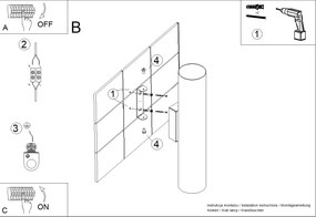 Nástěnné svítidlo Lino, 1x dřevěné stínítko