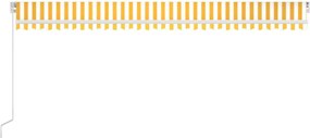 Ručně zatahovací markýza s LED světlem 600 x 300 cm žlutobílá 3068963