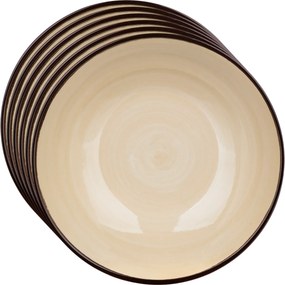 Banquet Sada 6 hlubokých talířů Palas 18 cm, krémová