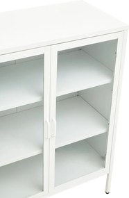 Bílá ocelová vitrína 80x102x40 cm Acier – Premier Housewares