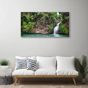 Obraz na plátně Vodopád Skála Příroda 120x60 cm