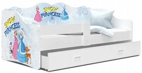 Dětská jednolůžková postel LILI bílá VZOR princezny 80x160