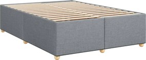 Box spring postel s matrací světle šedá 140 x 190 cm textil 3286675