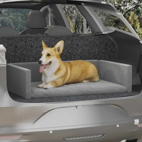 vidaXL Pelíšek pro psy do kufru auta 110 x 70 cm lněný vzhled [171354] Barva: světle šedá