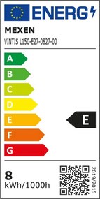 Mexen Vintis, LED filamentová žárovka E27, A60, 8 W, teplá bílá 2700K, čirá, L150-E27-0827-00