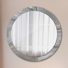 Kulaté dekorativní zrcadlo Šedý mramor fi 90 cm
