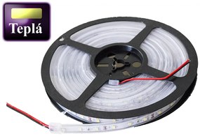 LED pásek - SMD 2835 - 5m - 60LED/m - 10,8W/m - IP67 - teplá bílá