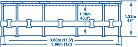Bestway Steel Pro Max 3,66 x 1,22 m 56420