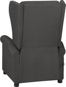 Polohovací křeslo tmavě šedé textil 340950