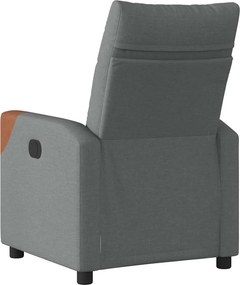 Elektrické polohovací křeslo tmavě šedé textil 3323991