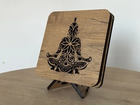 Li-Go "Buddha s mandalou" lampa 19x19 cm provedení povrchu: dub světlý