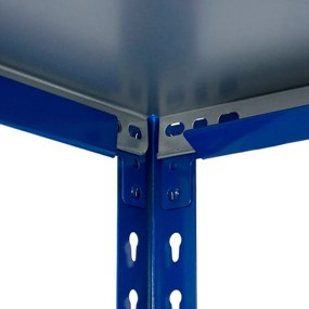 Bezšroubové kovové regál 250x100x30cm L profil, 5 polic