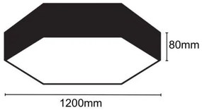 LED Stropní svítidlo LED/120W/230V 4000K pr. 120 cm