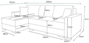 Praktická sedací souprava VANITA - černá
